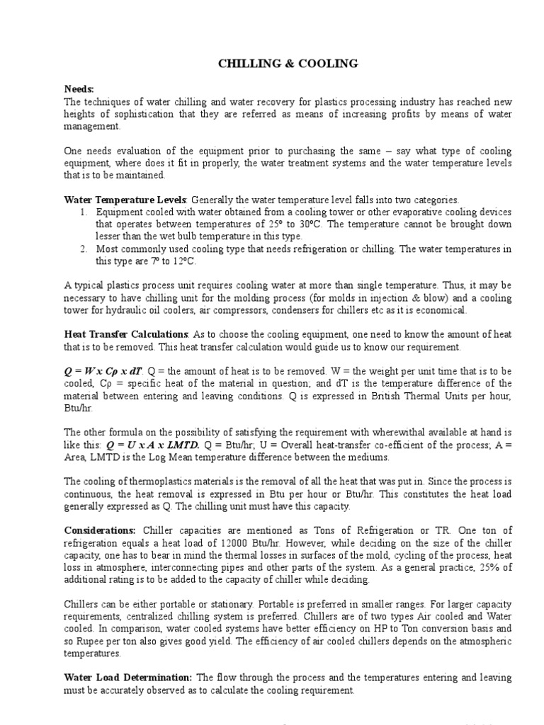 Chilling - Notes | PDF | Air Conditioning | Pump