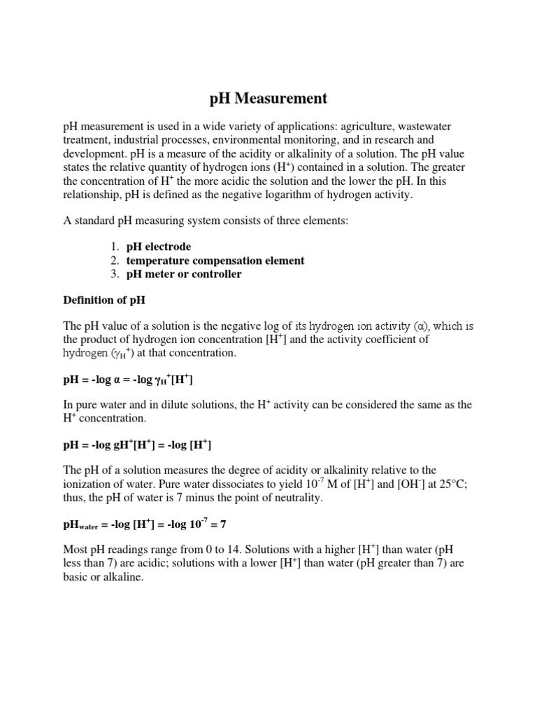 How To Store PH Electrode. | PDF | Ph | Physical Chemistry