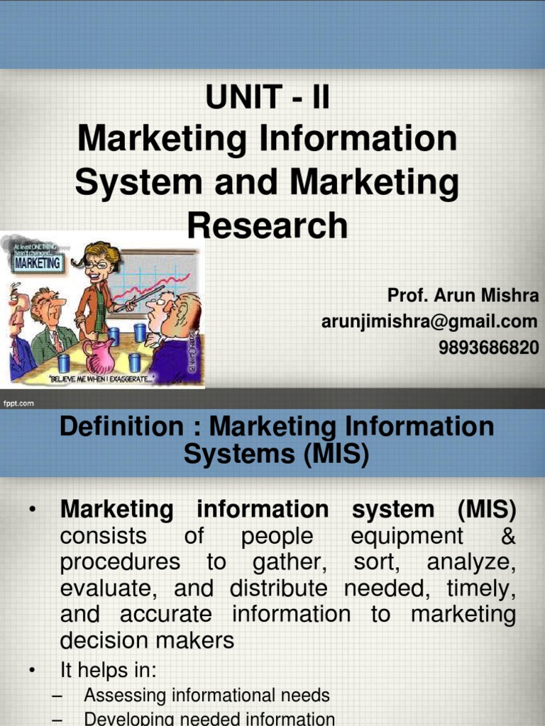 Marketing Information System and Marketing Research: Unit - Ii | PDF ...