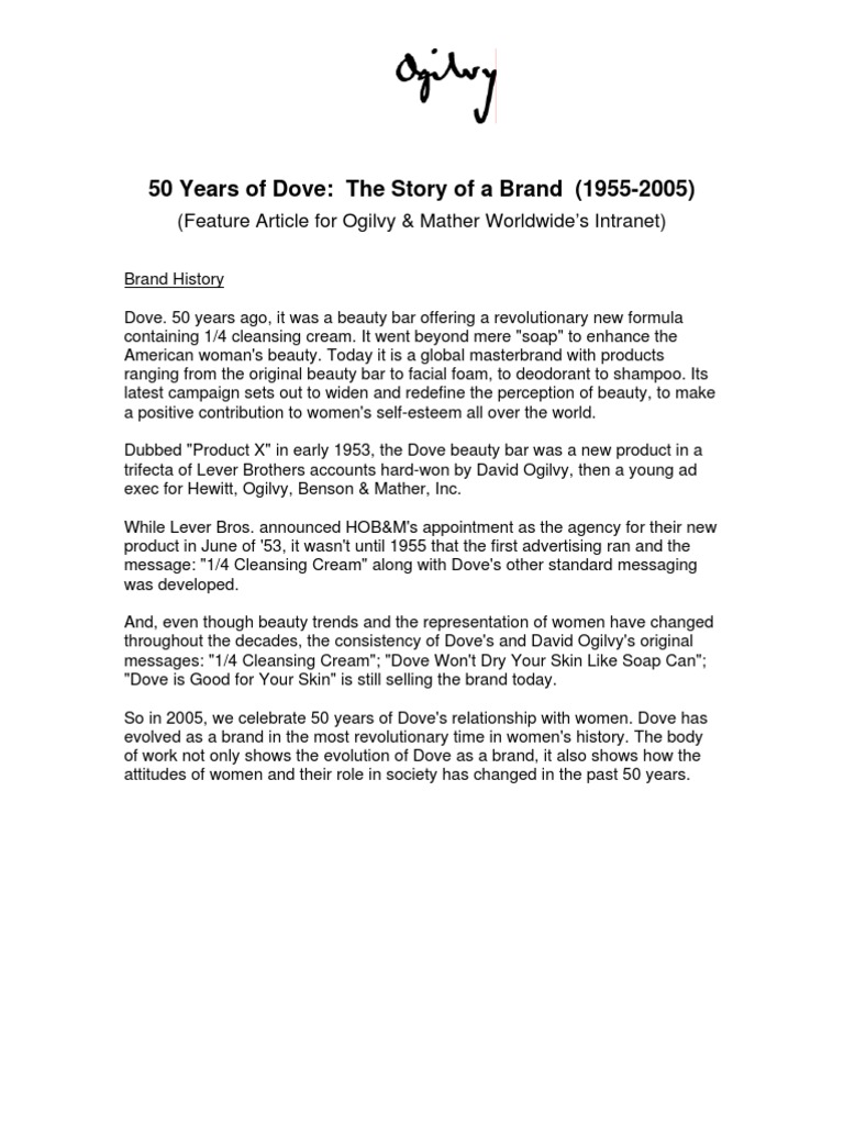 Dove | PDF | Advertising | Cosmetics
