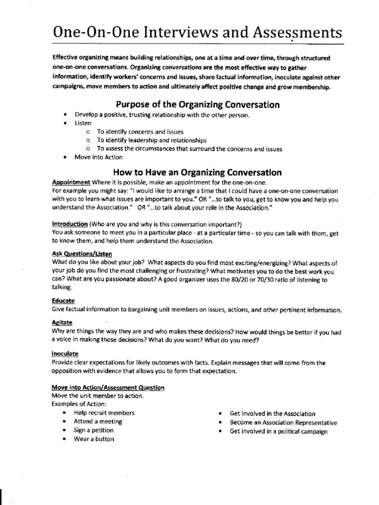 One On One Conversations | PDF