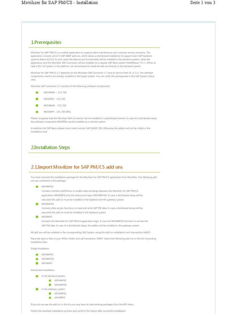 Konfiguration Movilizer MFS Solution | PDF | Sap Se | Application Software