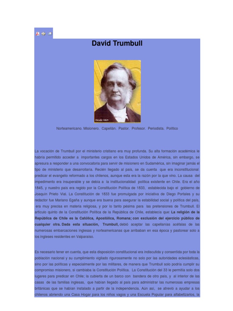 David Trumbull | PDF | Iglesia Católica | Chile