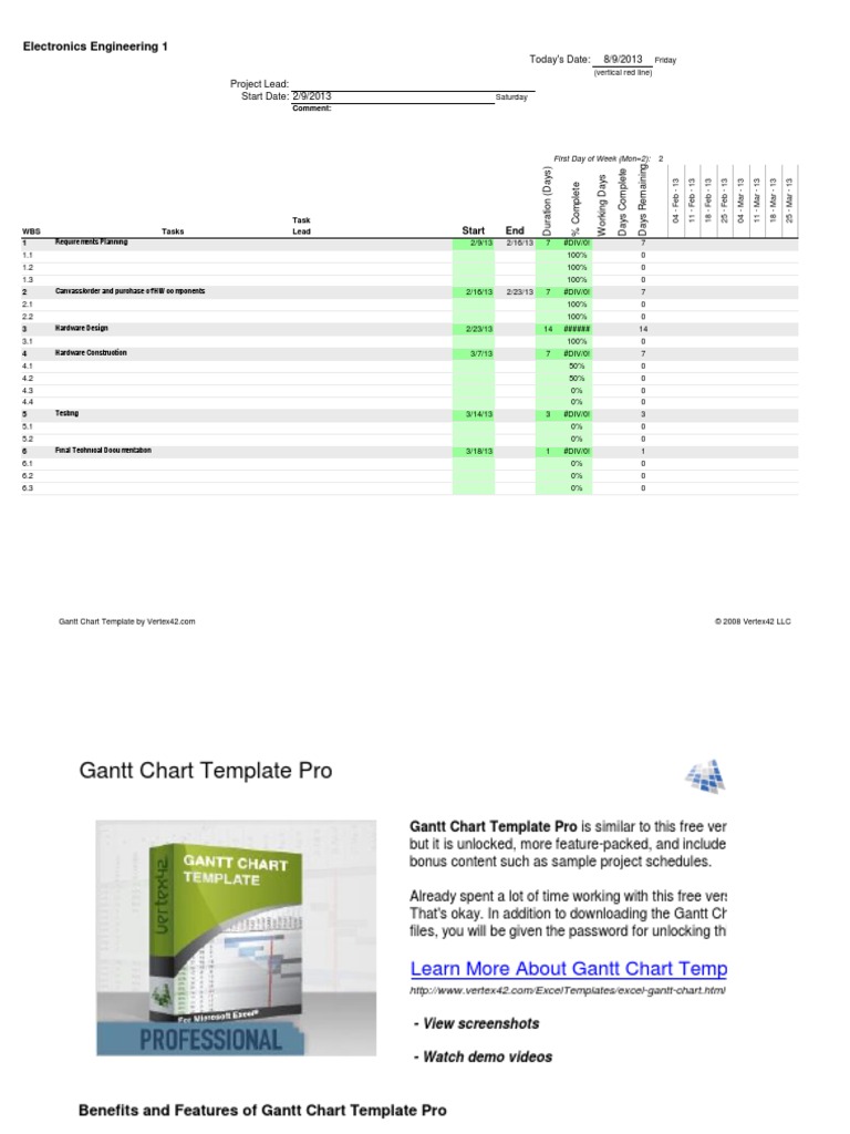 Gantt Chart Excel 2010 Sample Pdf Microsoft Excel Copyright