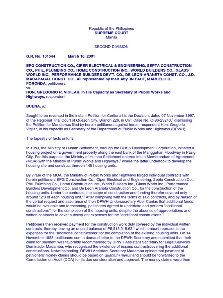 Case 2 - Quantum Meruit | Download Free PDF | Lawsuit | Public Law