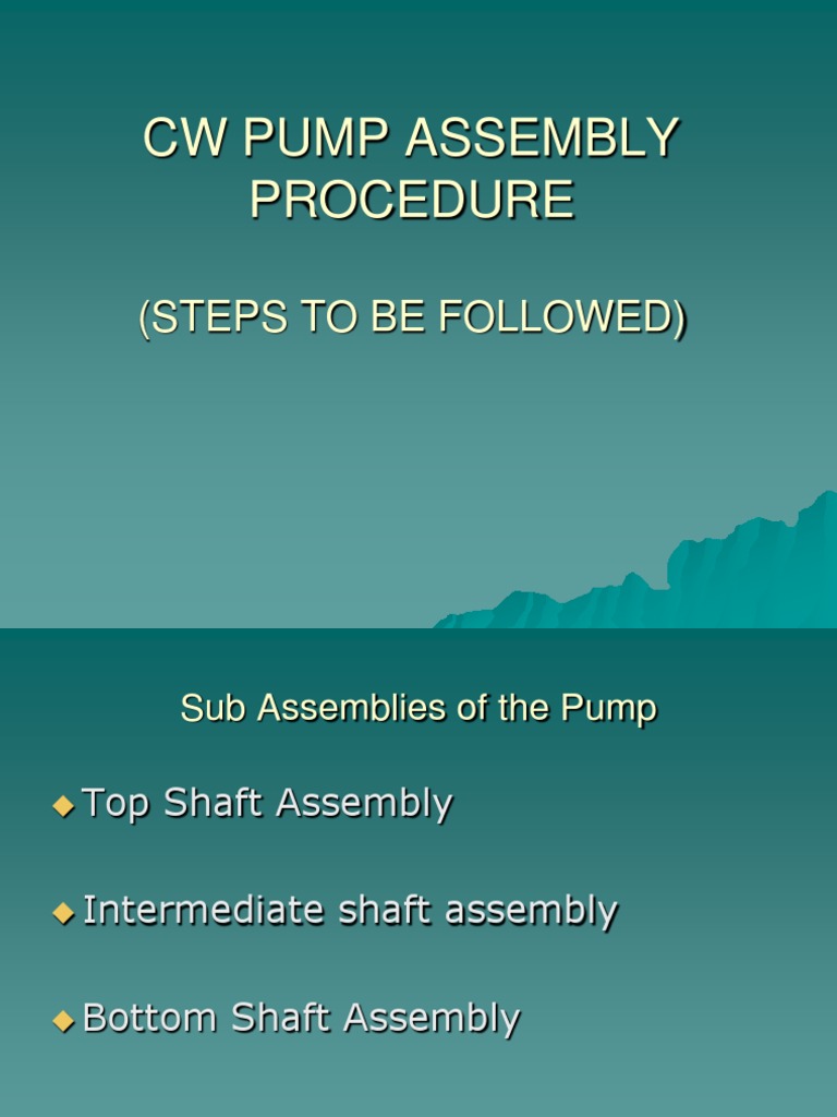 A Step-by-Step Guide to Assembling a Centrifugal Pump | PDF | Bearing ...