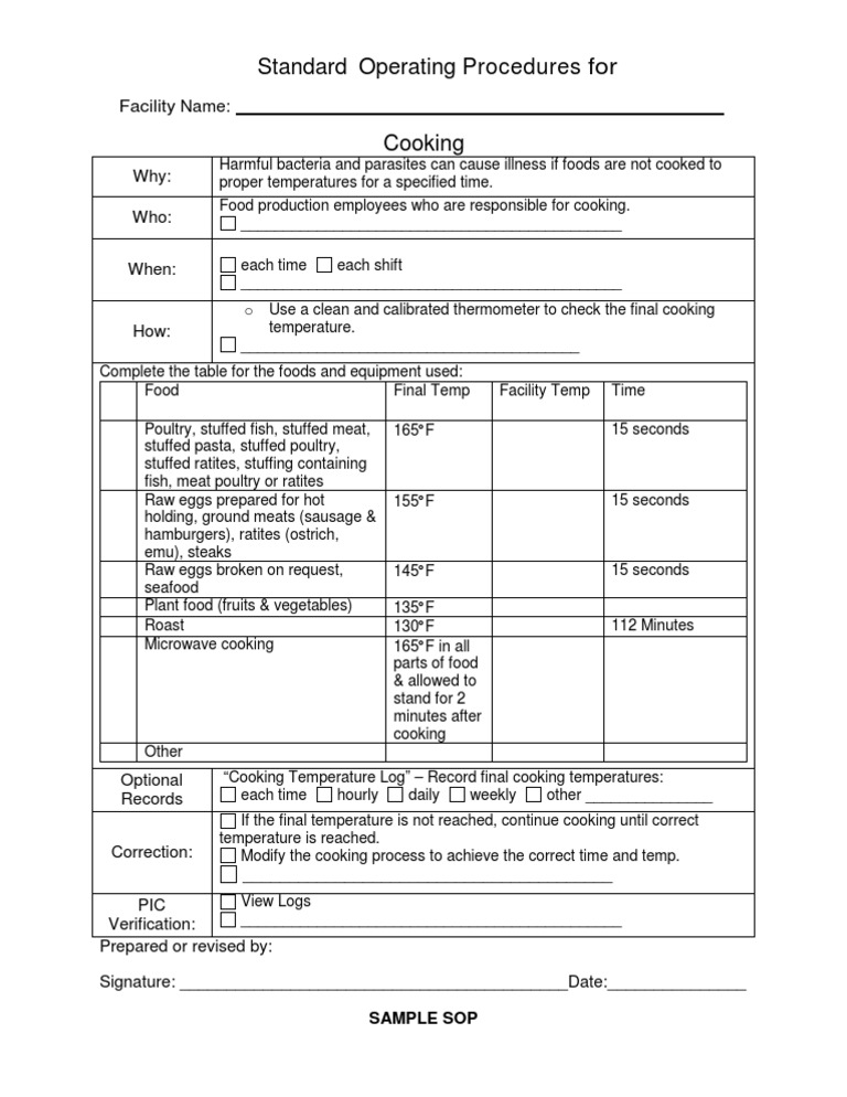 !SOP Cooking | PDF