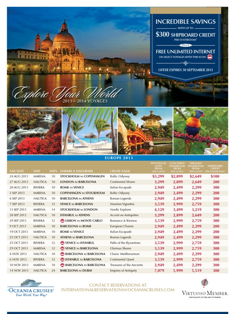 PRO40442 Travel Week Flyer - WORLD | PDF | Cruise Ship | Fee