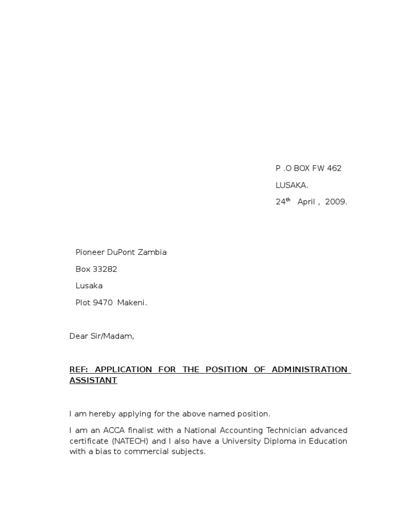 Administration Assistant Application | PDF