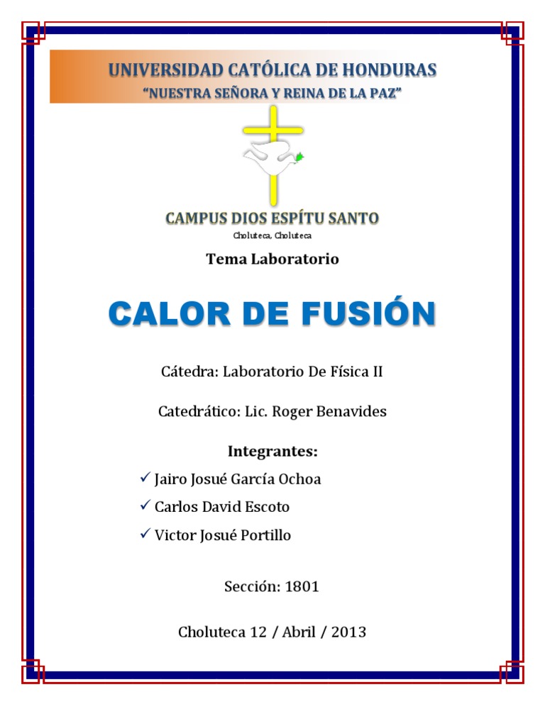 Calor de Fusion | PDF | Calor latente | Calor