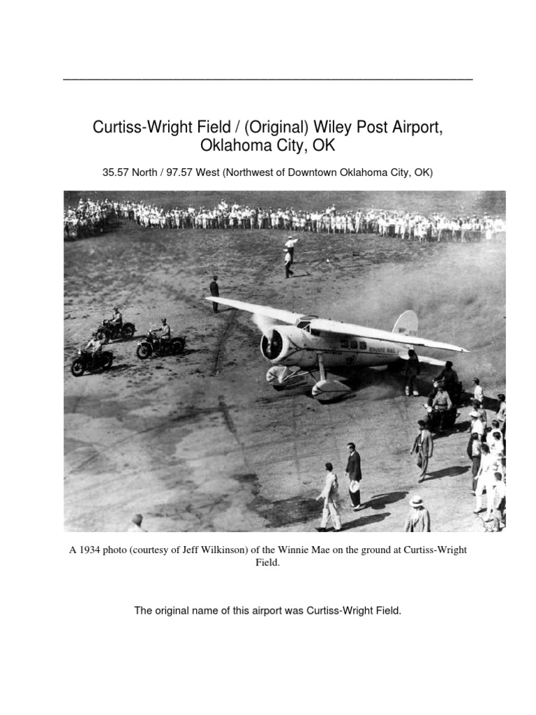 Wiley Post Airport History | Airport | Aviation