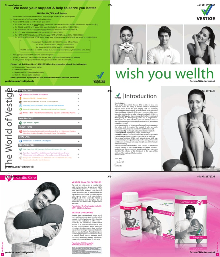 Vestige Product Catalogue India | PDF | Oral Hygiene | Nutrition