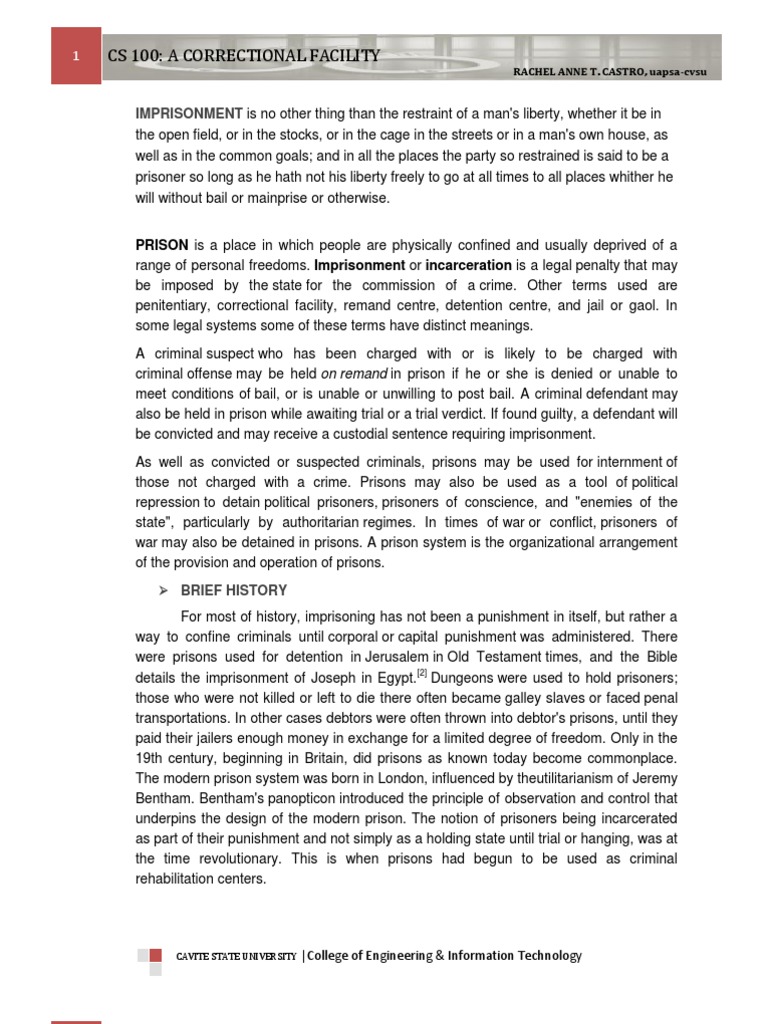Correctional Case Study | PDF | Prison | Minor (Law)