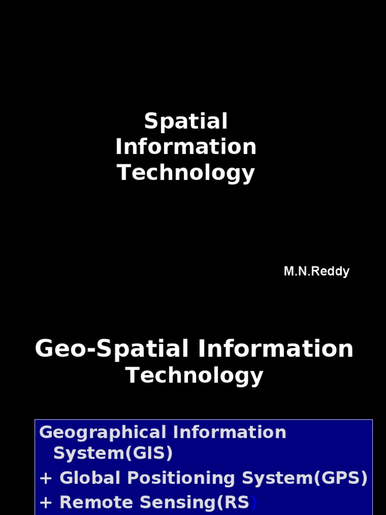 Spatial Information Technology: M.N.Reddy | PDF | Geographic ...