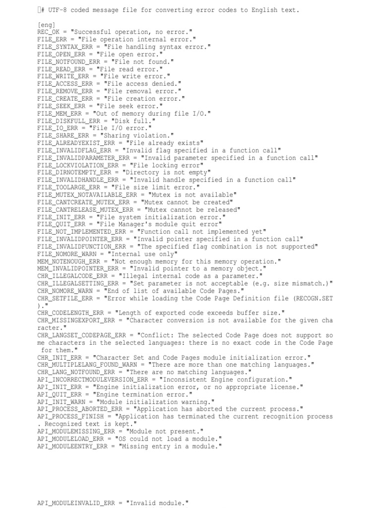 ErrMsg Eng | PDF | Image Scanner | File Format