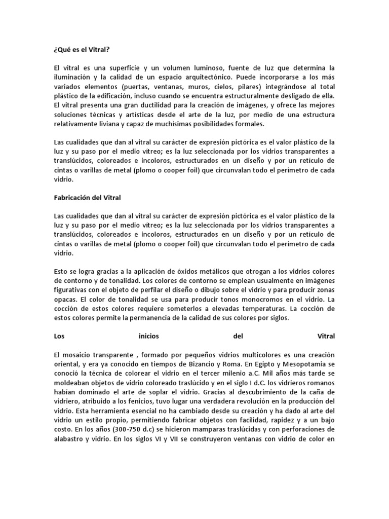 Qué Es El Vitral | PDF | Art Nouveau | Arquitectura gótica