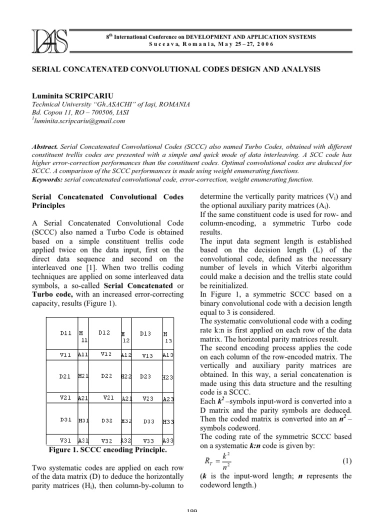 Serial Concatenated Convolutional Codes Design and Analysis | PDF | Naming Conventions | Error