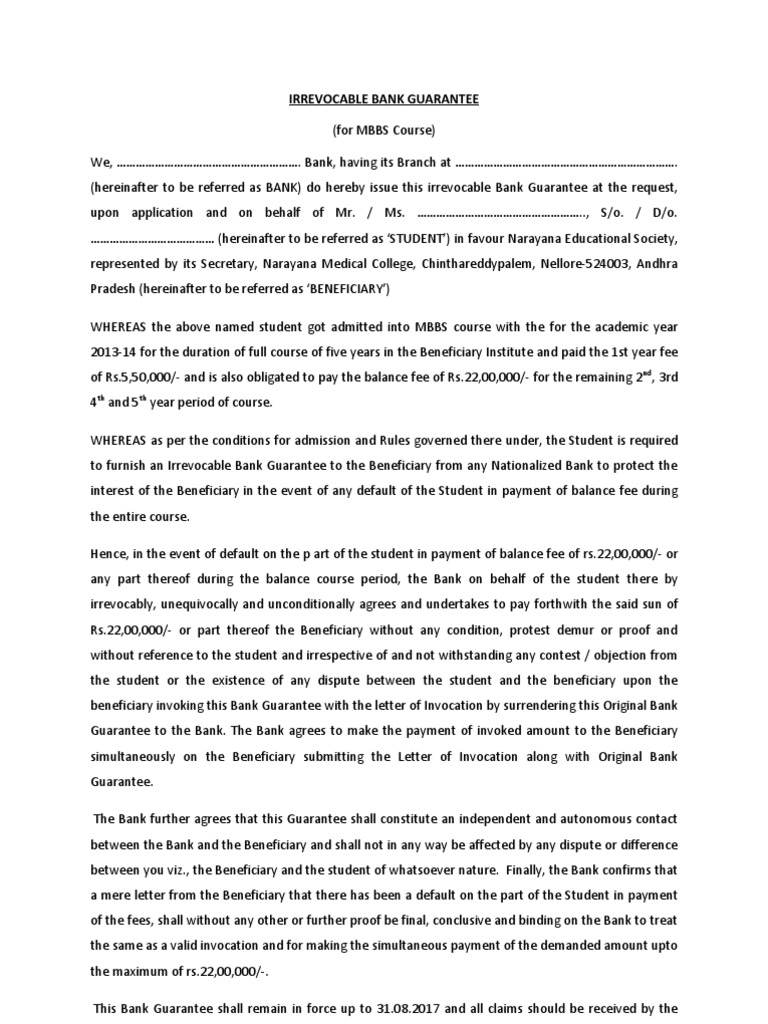 Bank Guarantee | PDF | Guarantee | Government