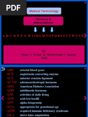 American Medical Association Approved Abbreviations
