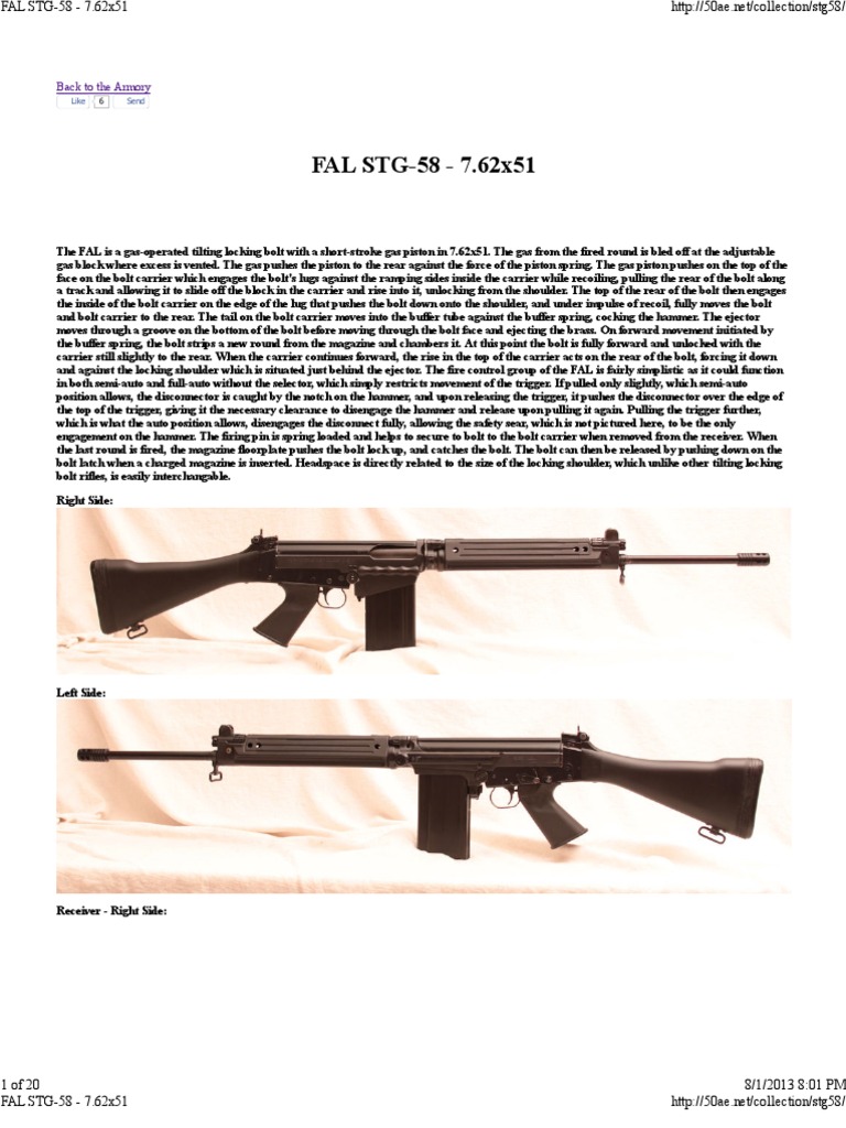FAL STG-58 Rifle Mechanism Overview | PDF | Projectiles | Weapon Design