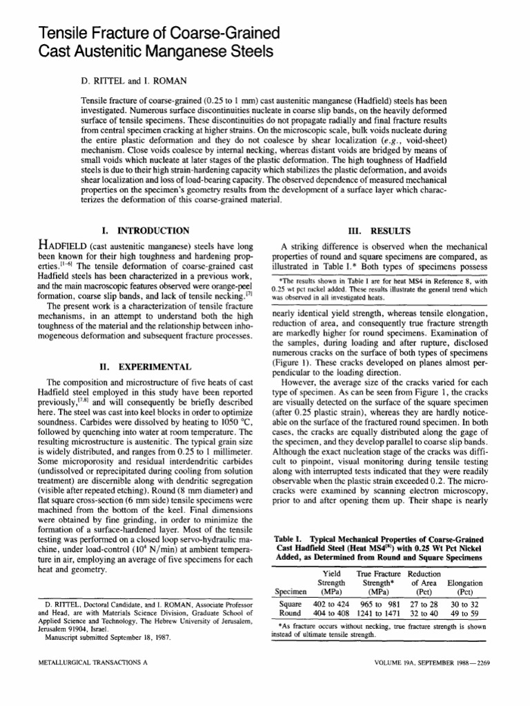 Tensile Fracture | PDF | Fracture | Deformation (Engineering)