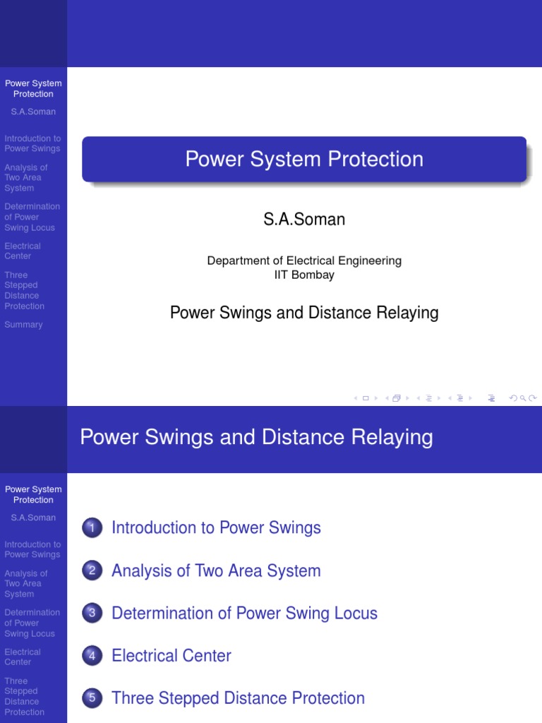 Power System Protection: S.A.Soman | PDF | Electric Power System | Relay
