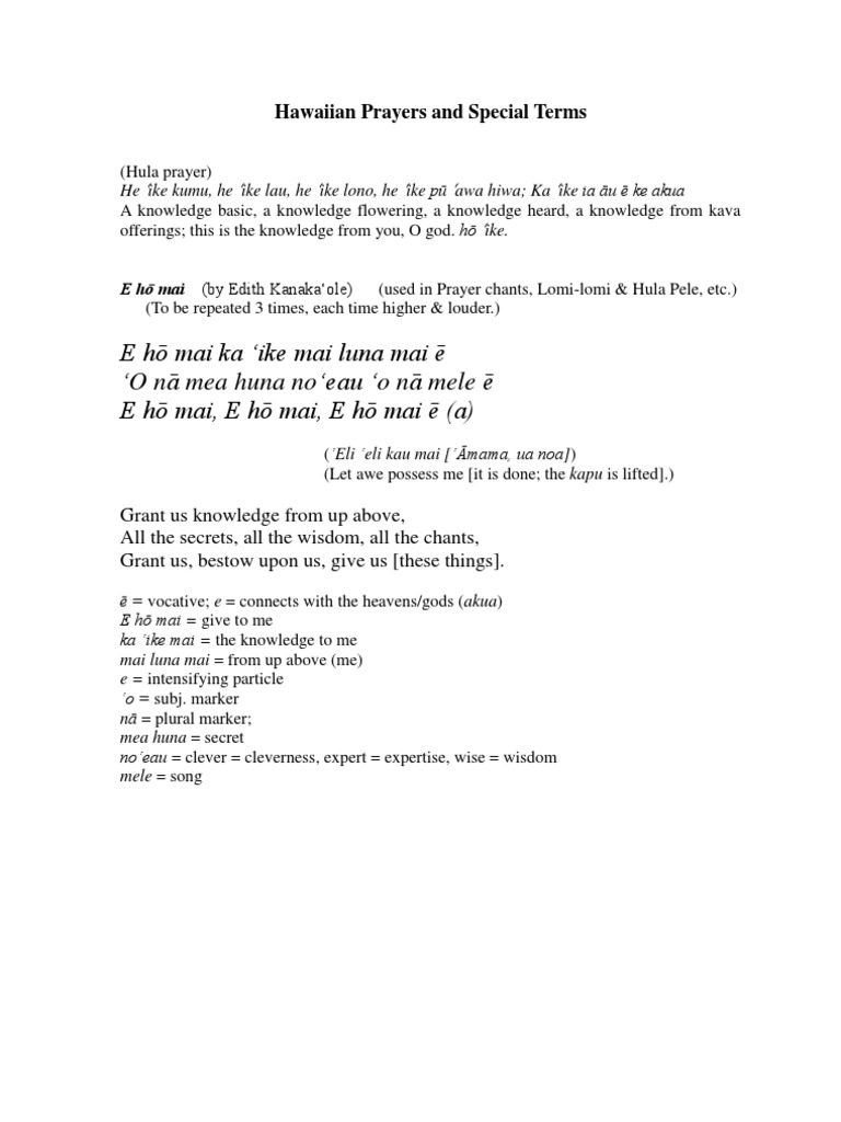 Hawaiian Prayers and Spirituality | PDF | Nonviolence | Violence