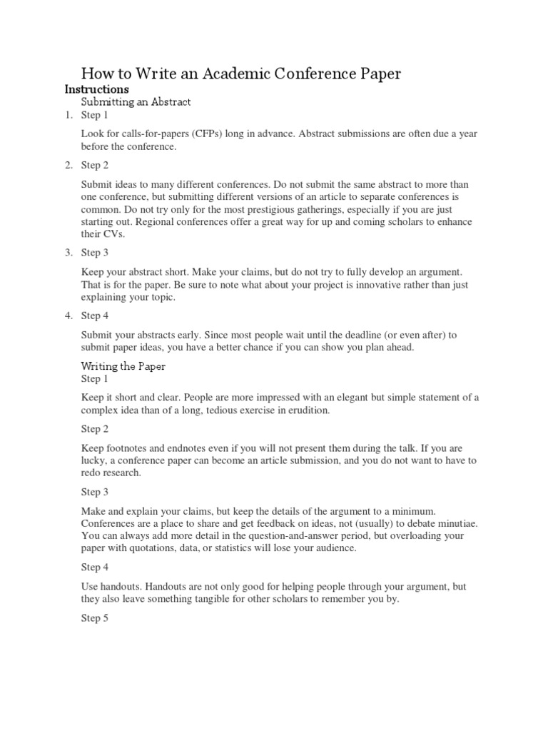 How To Write Academic Paper | PDF | Abstract (Summary) | Academic ...