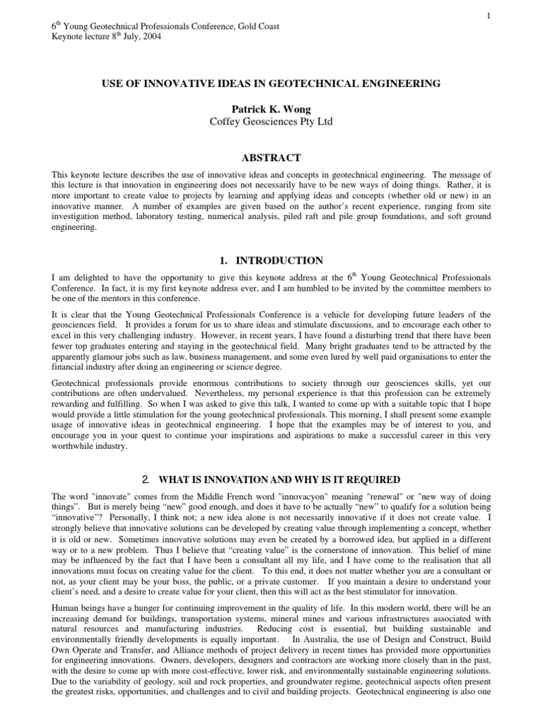 Innovative Ideas - Geotechnical Engineering - 20070206014229 | PDF ...