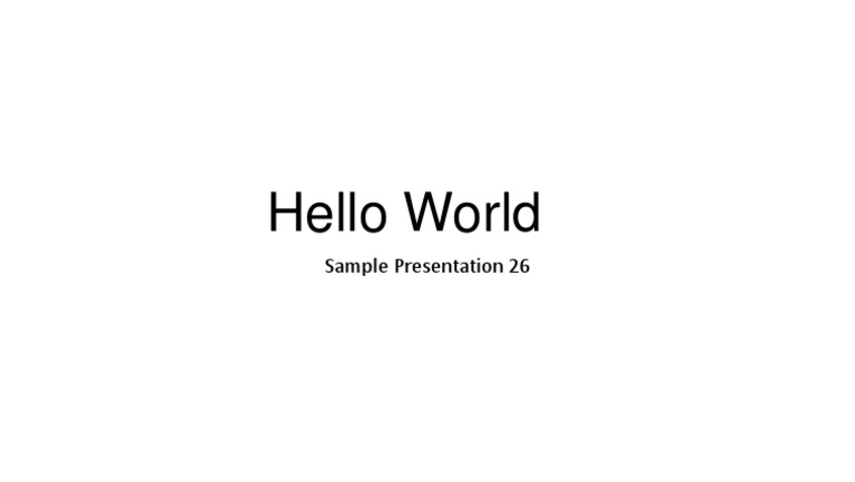 My Sample Presentation 26 | PDF