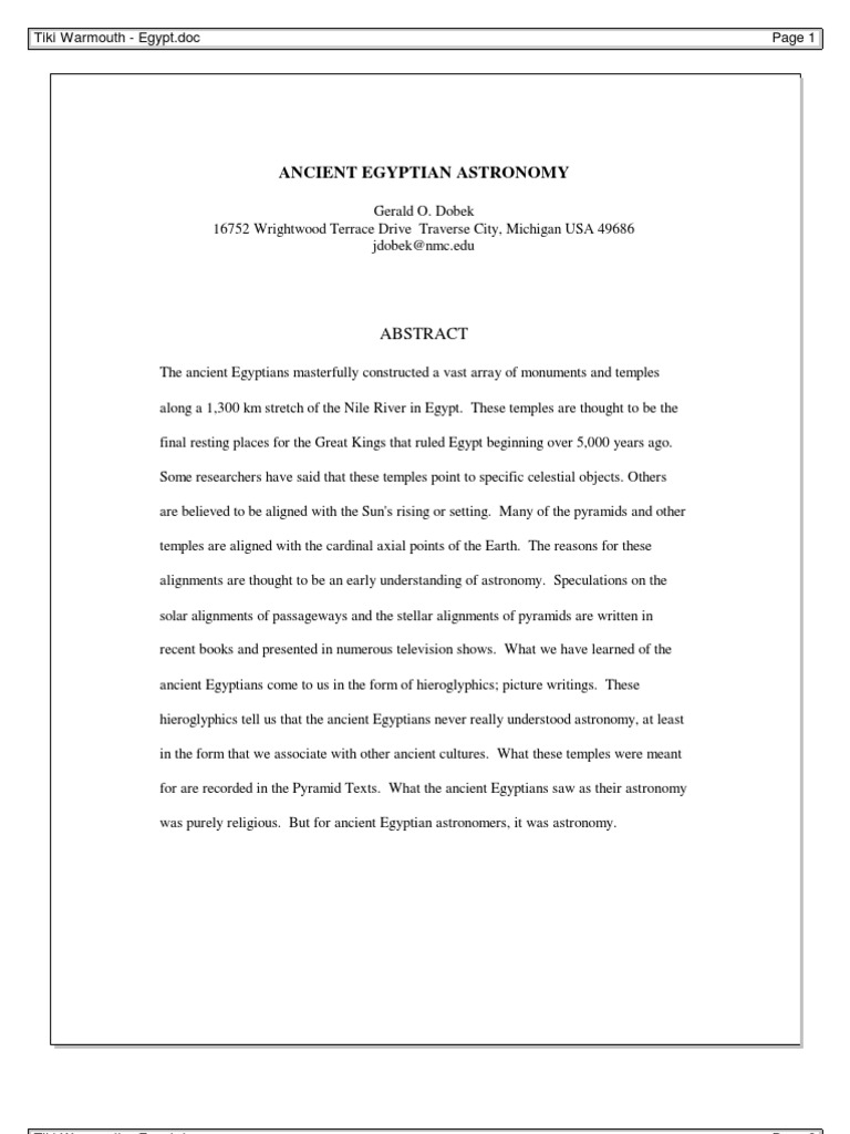 Ancient Egyptian Astronomy | PDF | Ancient Egyptian Religion ...