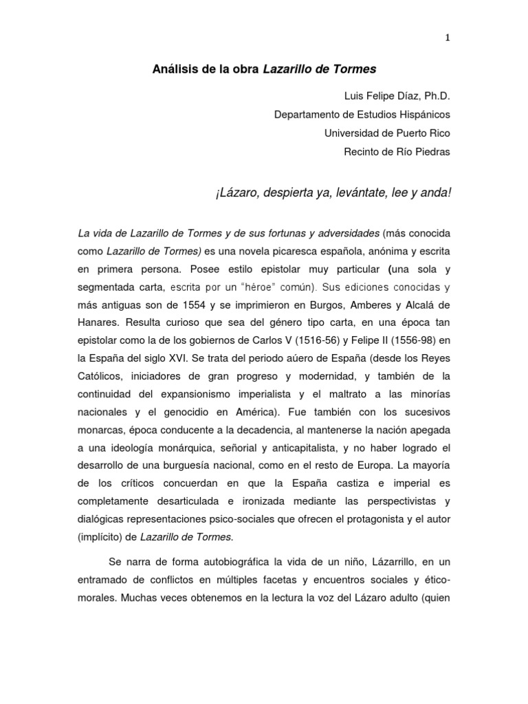 Lazarillo de Tormes 2 | PDF | Autor | Novelas