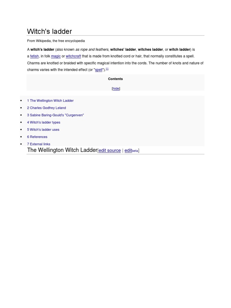 Witch Ladder | Download Free PDF | Magic (Paranormal) | Witchcraft