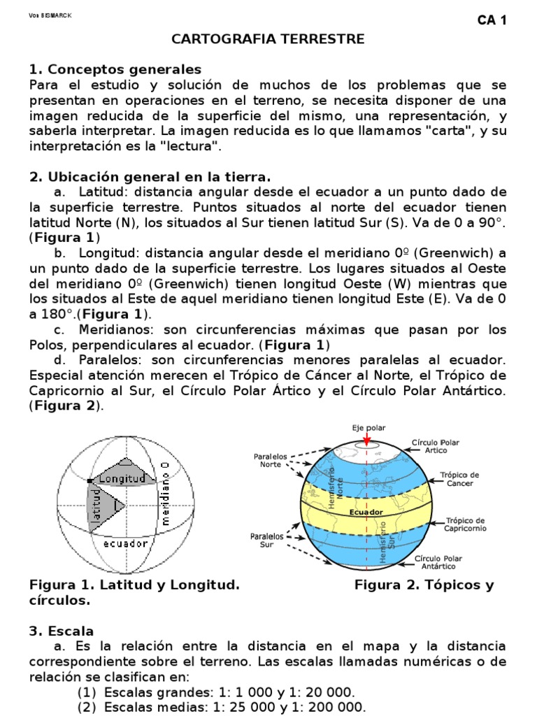 Cartografia | PDF | Azimut | Brújula