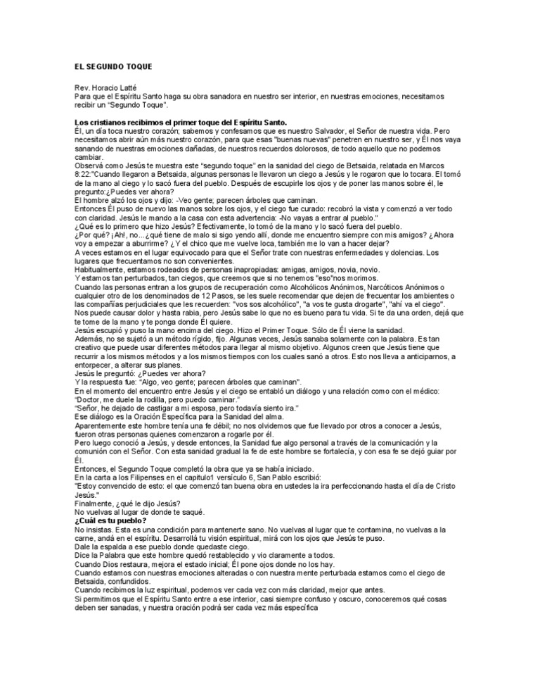 El Segundo Toque | PDF | Fe | Jesús