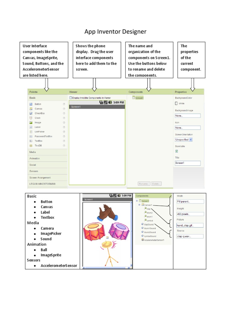 MIT App Inventor Quick Reference | PDF