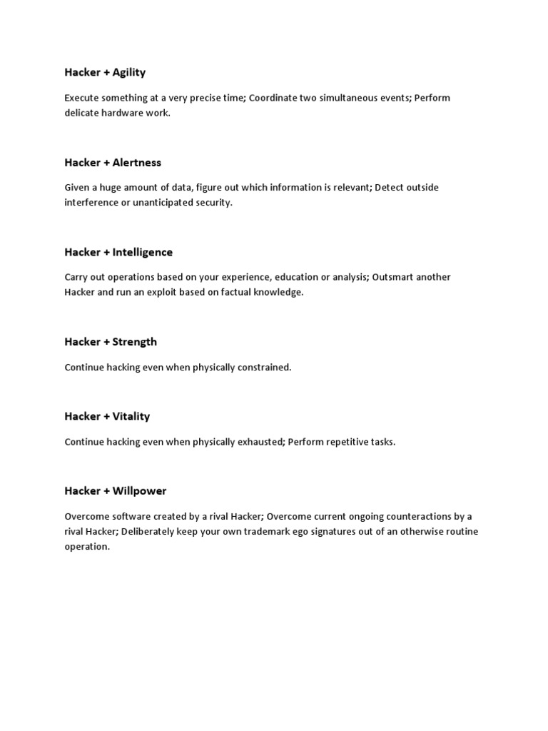 Leverage List of Role Ability Combos | PDF | Confidence Tricks | Security