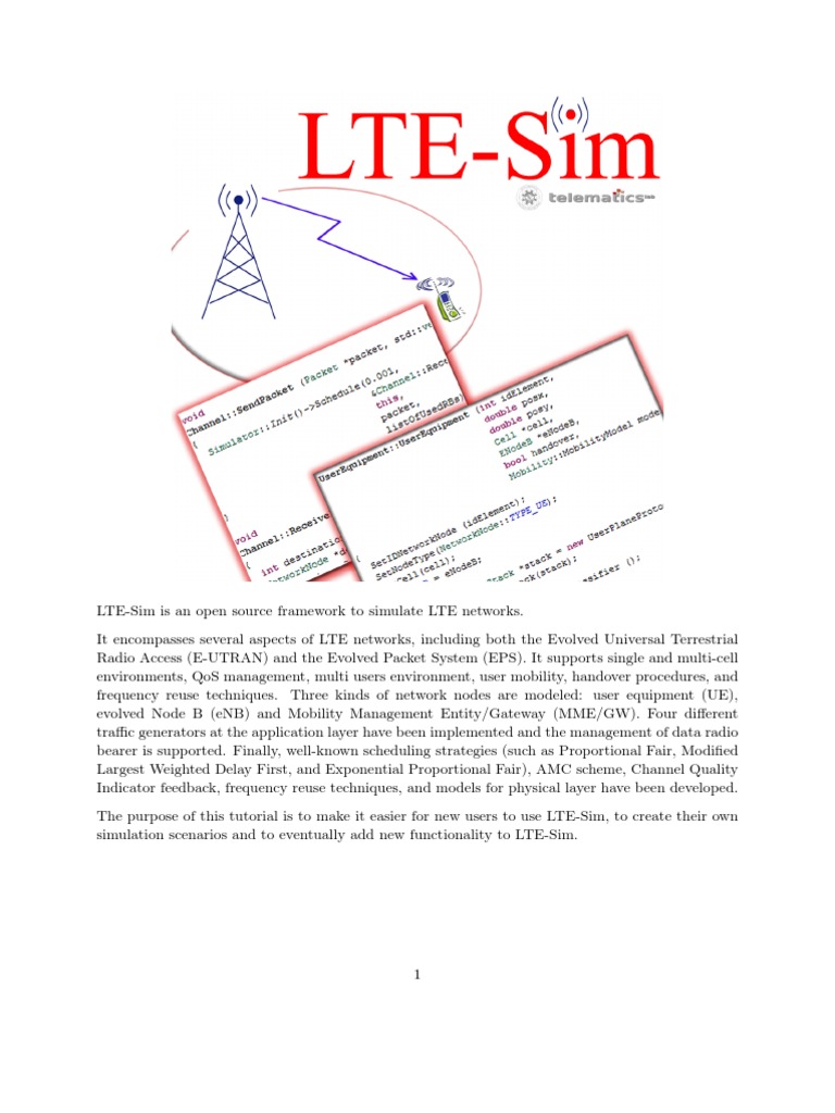 LTE Sim Tutorial | PDF | Networks | Data Transmission