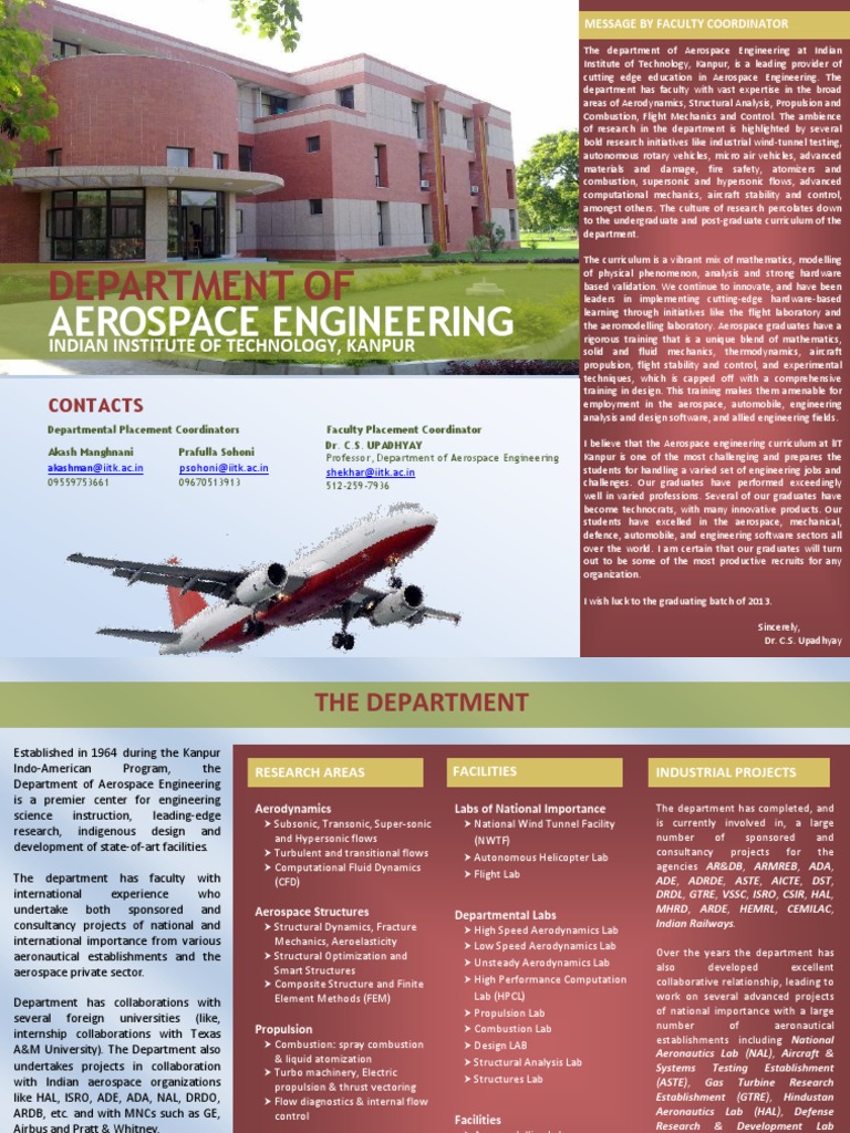 Aerospace Engineering Brochure | PDF | Aerodynamics | Aerospace Engineering