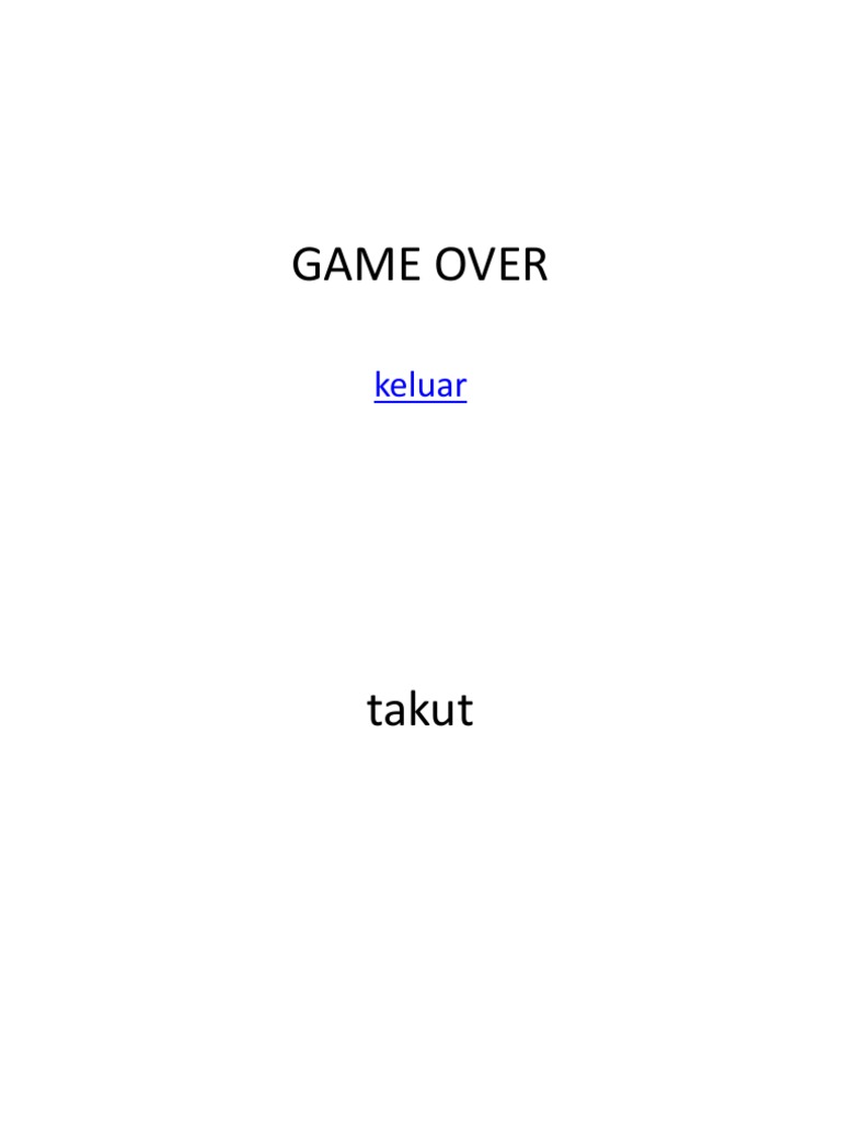 Game Over: Restart or Exit Options | PDF