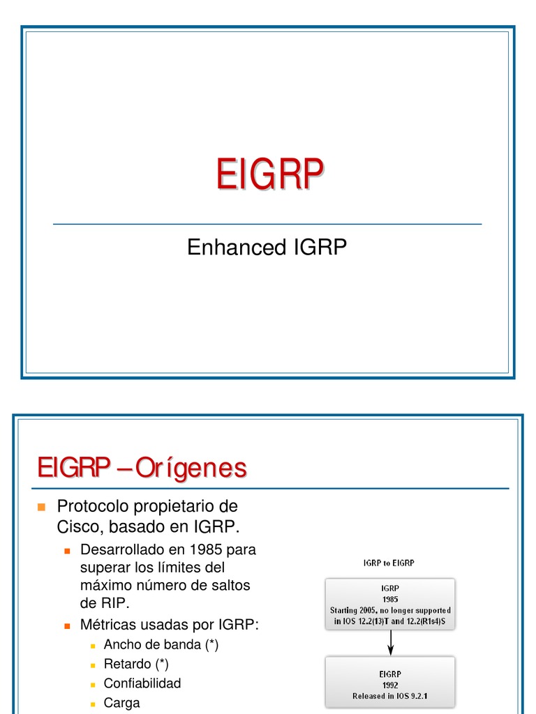 Eigrp PDF | PDF | Enrutador (Computación) | Enrutamiento