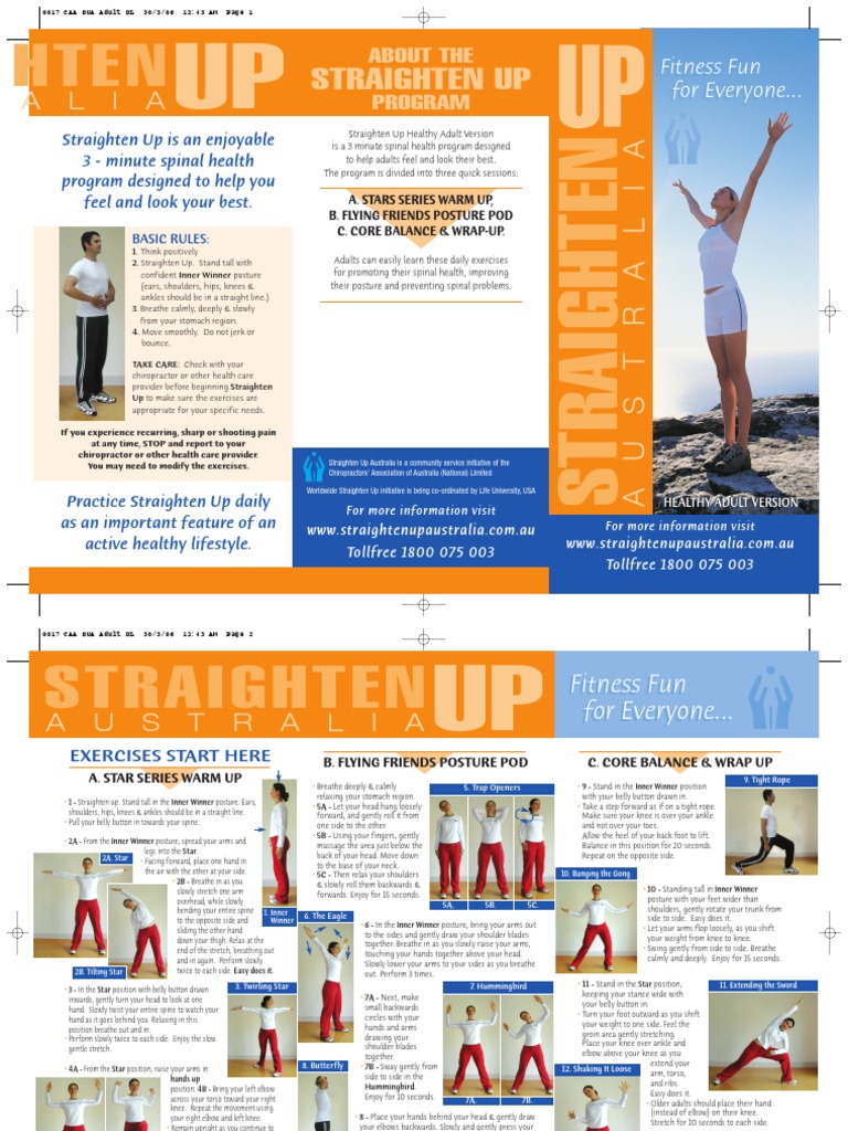 Straighten Up Exercises | PDF | Foot | Physical Fitness