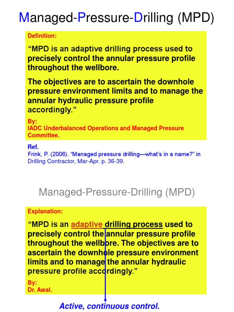 Managed Pressure Drilling (MPD) | PDF | Oil Well | Well Drilling