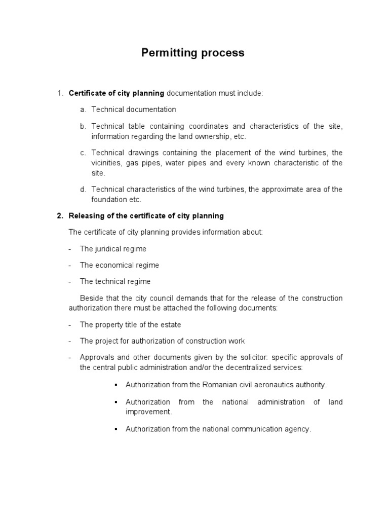 Permitting Process: 2. Releasing of The Certificate of City Planning ...