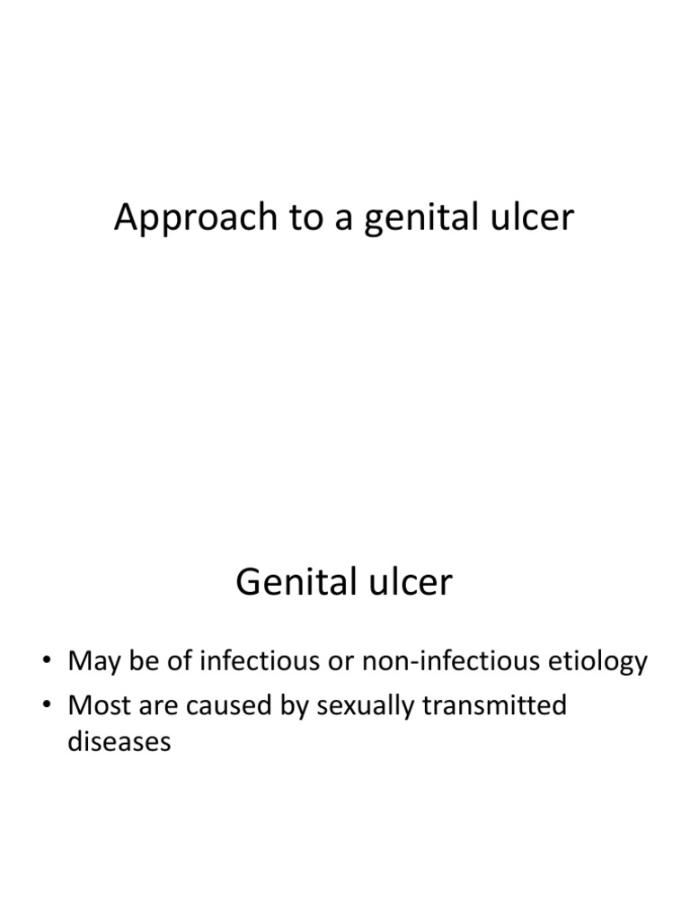 Approach To Genital Ulcer | PDF | Microbiology | Epidemiology