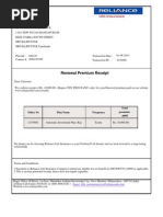 This Is An Electronically Generated Duplicate Premium Receipt and Does ...