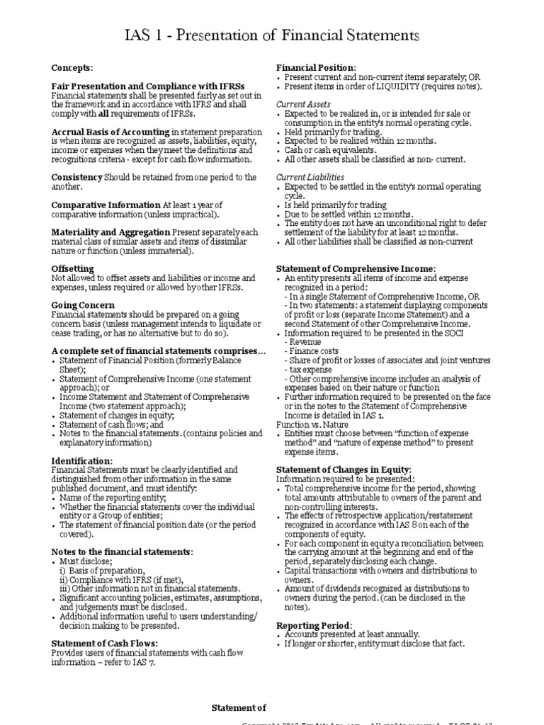 IAS-1-–-Presentation-of-Financial-Statements | Income Statement ...