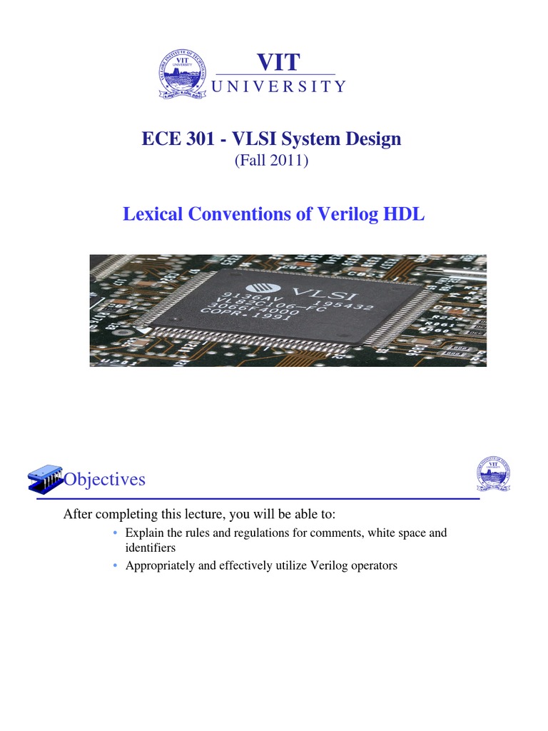 4.ECE301 - Lexical Conventions of Verilog HDL | PDF | Mathematical ...