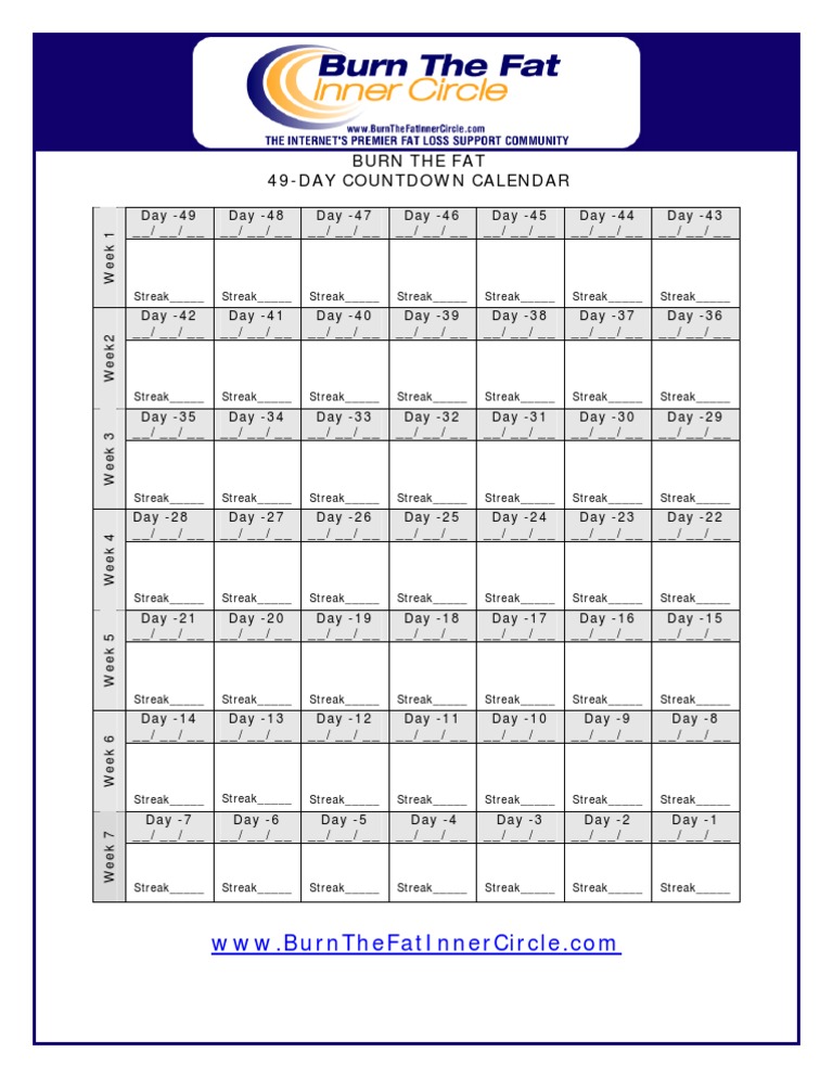 49-Day Fat Loss Countdown | PDF
