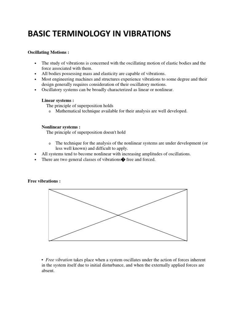 Basic Terminology in Vibrations | PDF | Resonance | Oscillation